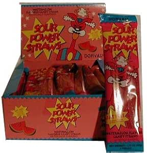 Sour Power Straws Watermelon Flavor : Amazon.ca: Grocery & Gourmet Food