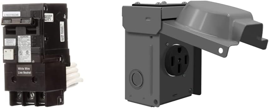 Siemens QF250A GFCI Breaker and ENERLITES 50 Amp 125/250V NEMA 14-50R ...