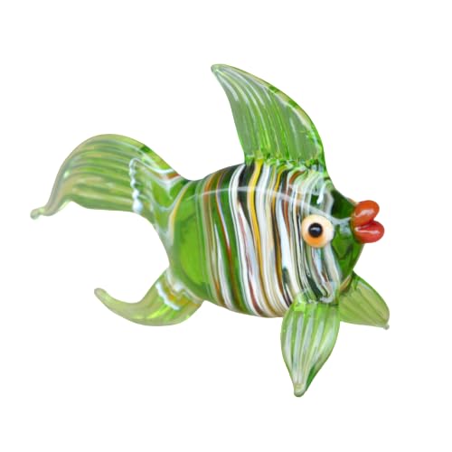 Amazon.com: Fish Figure Artglass Fish Glass Sea Fish Figurine Sea ...