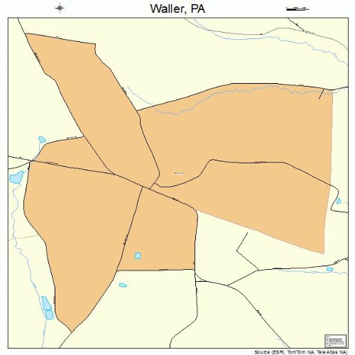 Amazon.com: Large Street & Road Map of Waller, Pennsylvania PA ...
