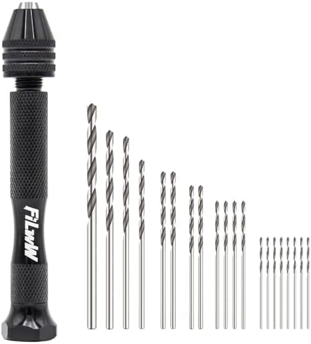 Amazon.com: FiLwW Pin Vise Hand Drill, 20 Pieces Hand Drill Bits Set ...