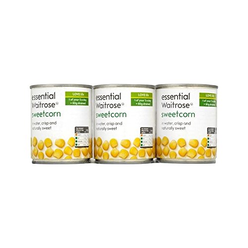 Amazon.com: Crisp & Sweet Sweetcorn essential Waitrose 3 x 195g - Pack of 2