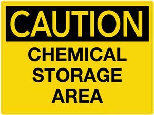 Caution. Chemical Storage Area Sign Board, Water Proof Signature Board ...