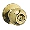 Weiser Regina Satin Nickel Front Door Knob with Lock and Key, Exterior ...
