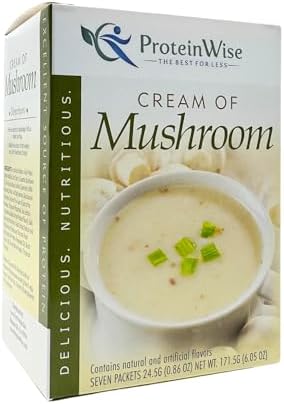 Amazon.com: ProteinWise - Cream of Mushroom Protein Soup - 7/Box ...