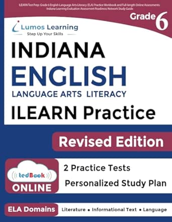 ILEARN Test Prep: Grade 6 English Language Arts Literacy (ELA) Practice ...