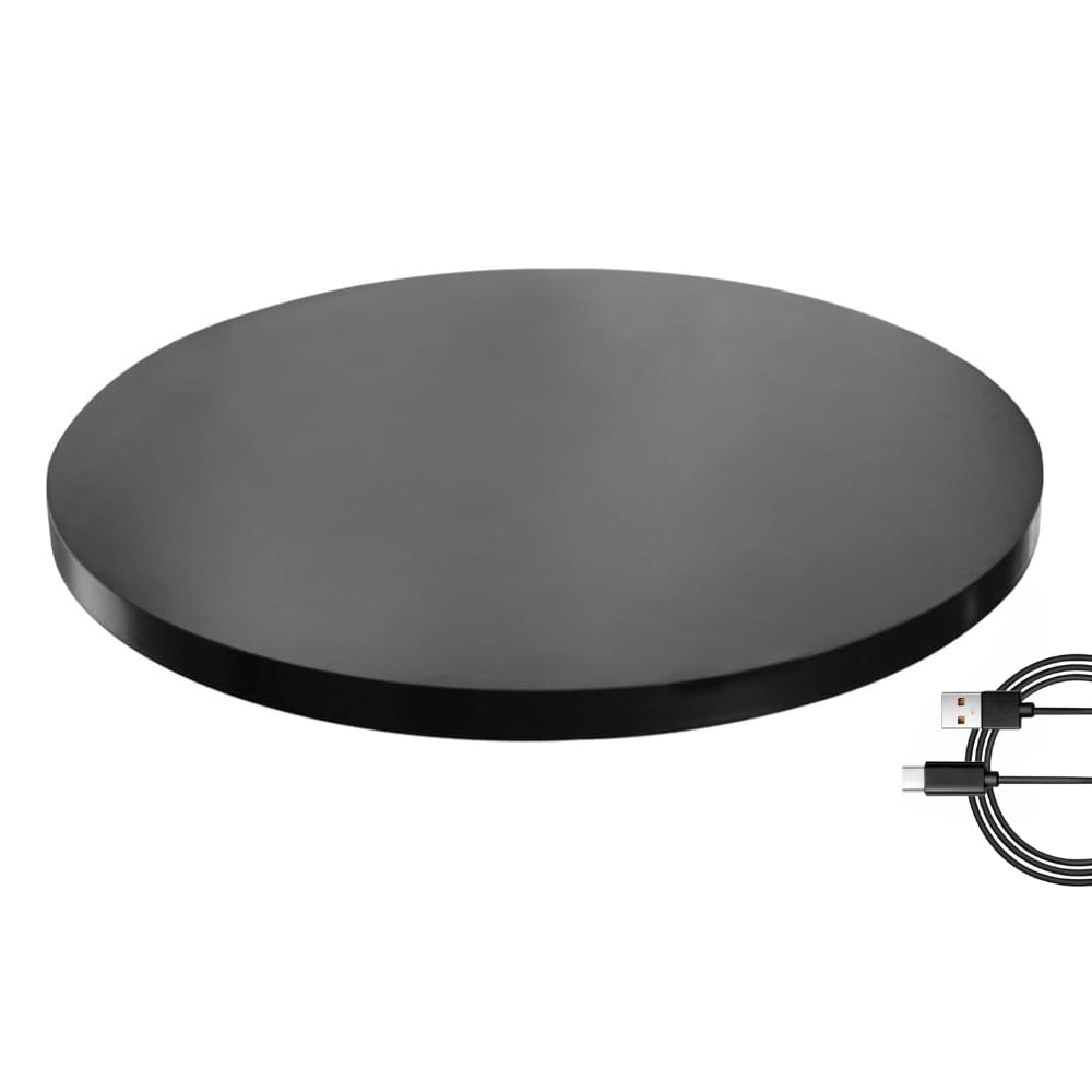 Amazon.com: Fotoconic Black Electric Motorized Rotating Turntable ...