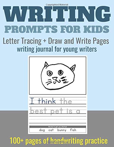 Amazon | Writing Prompts for Kids. Letter Tracing + Draw and Write ...