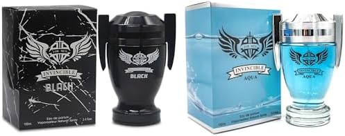 Amazon.com : A CENTER Invincible Aqua & Invincible Black Men's Cologne ...