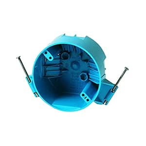 Carlon 4 inch Ceiling Box, PVC, Round, New Work, With Nails, Blue -No ...