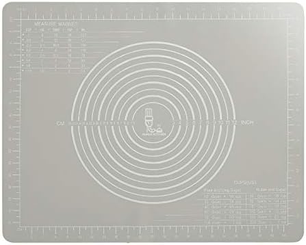 SUPER KITCHEN Non-Slip Silicone Pastry Mat with Measurement 50×40 cm ...