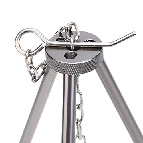 Outdoor Cooking Tripod Set Folding Campfire Grilling Grill Grate Stand ...