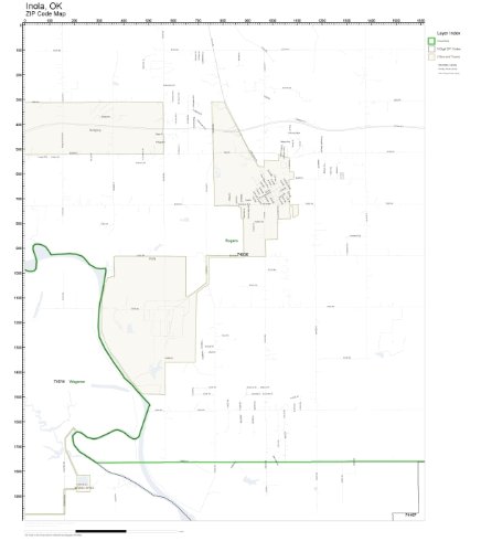 ZIP Code Wall Map of Inola, OK ZIP Code Map Not Laminated: Amazon.com ...