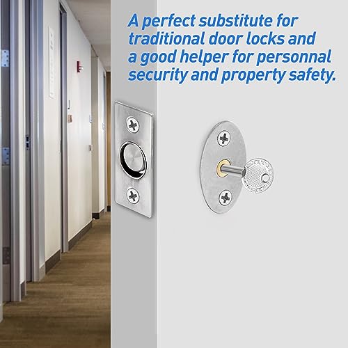 2 Pack Mortice Door Bolts with 2 Keys,Door Security Rack Bolt Stainless ...