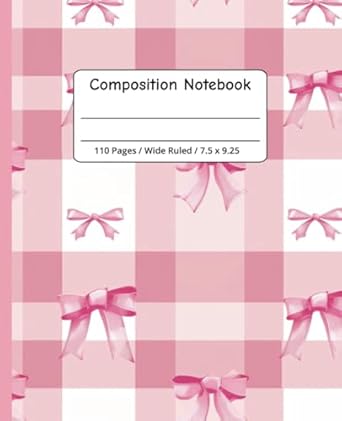 Amazon.com: Coquette Bow Notebook: Cute Pink Composition Notebook With ...