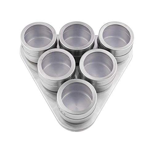 Buy Lavi Stainless Steel Magnetic Spice Rack 6 Tins with Magnetic ...