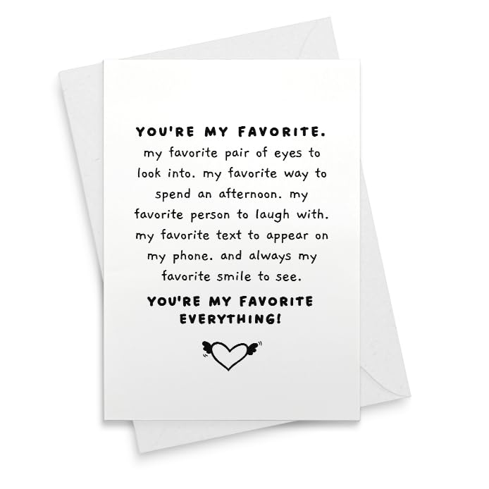 Amazon.com: Youre My Favorite Card/Valentines Day Card For Him, Card ...