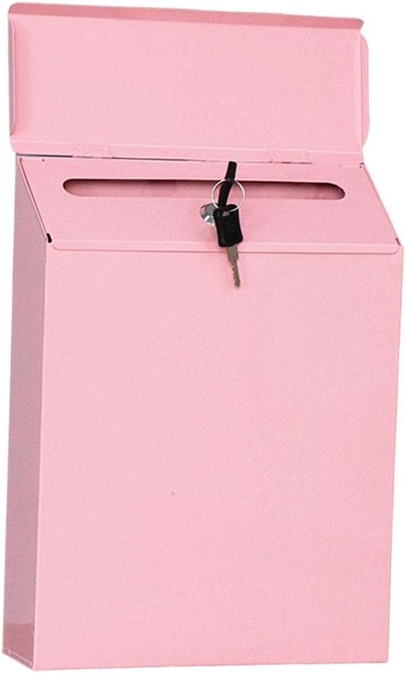 NC Iron Vertical Mailbox Hanging Security Wall Mounted Suggestion Drop ...