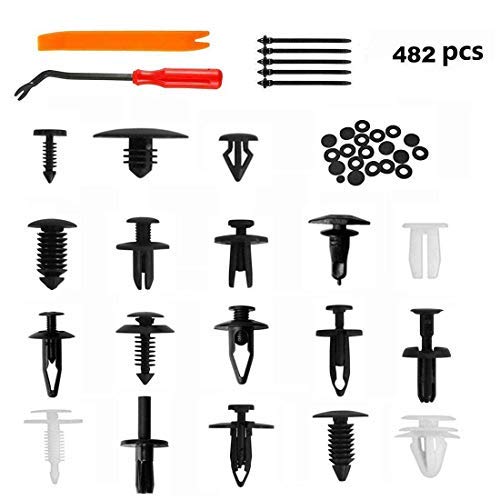 Amazon.com: 482 Pcs Car Retainer Rivet Clips Fasteners Kit 18 Popular ...