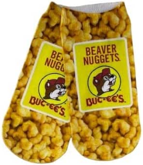 Amazon.com: Buc-ee's Beaver Nuggets Crew Socks & No Show Socks - Unisex ...