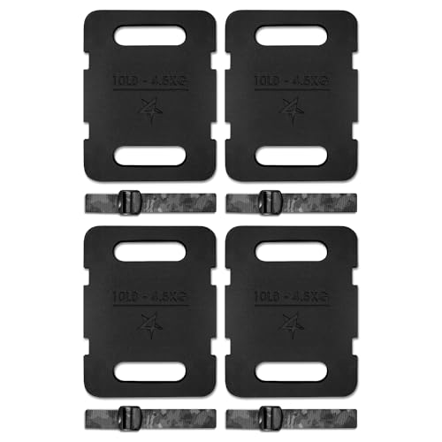 Yes4All Adjustable Ruck Plate 40LBS with Straps for Rucking, Swings ...