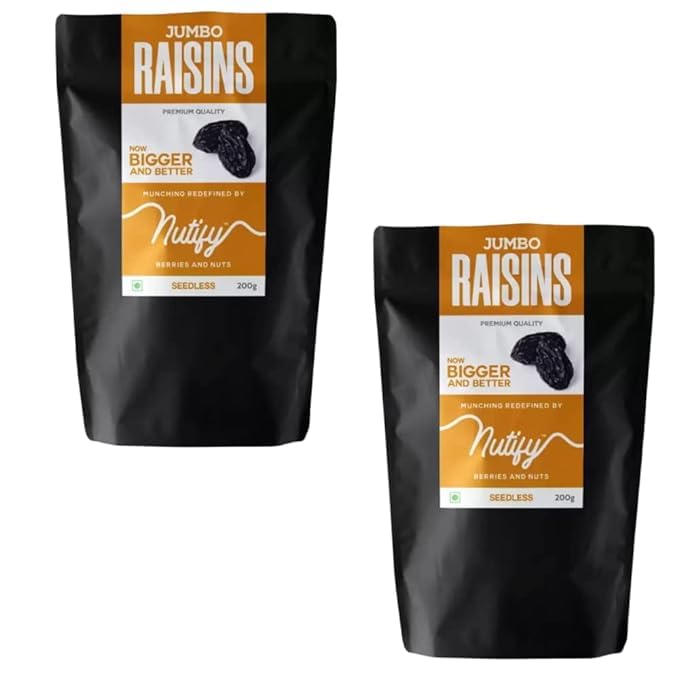 Nutify Dry Seedless Kismish | Kali Kishmish | Large Munakka Daakh | Dry ...