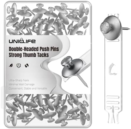 Amazon.com: Uniclife 60 Pcs Double Headed Picture Hanging Nails ...