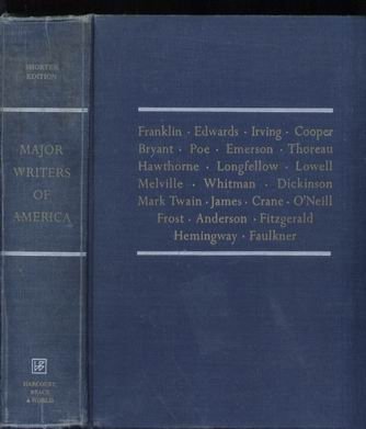 Major writers of America: Miller, Perry: 9780153397004: Amazon.com: Books