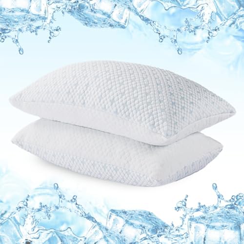 Amazon.com: Bedsure Breescape Cooling Pillow for Sleeping - Firm Memory ...
