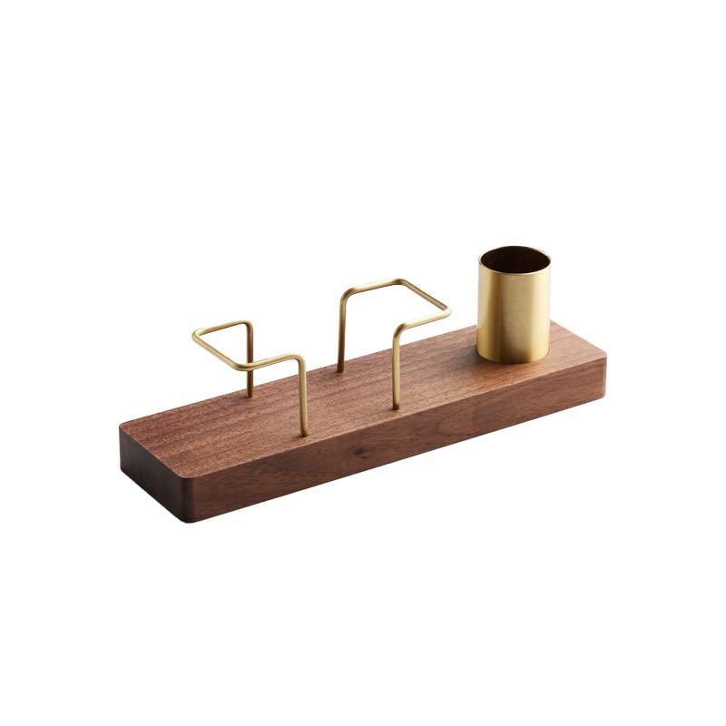 Amazon.com : Wood Business Card Holder for Desk, Business Card Holder ...