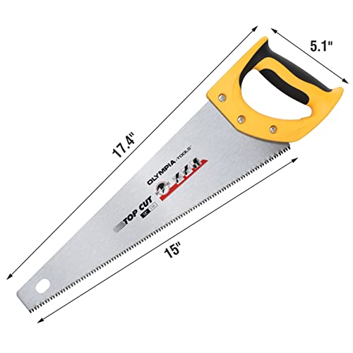 Snapklik.com : 15 Hand Saw, Handsaw 7 TPI For Wood Cutting, Ergonomic ...