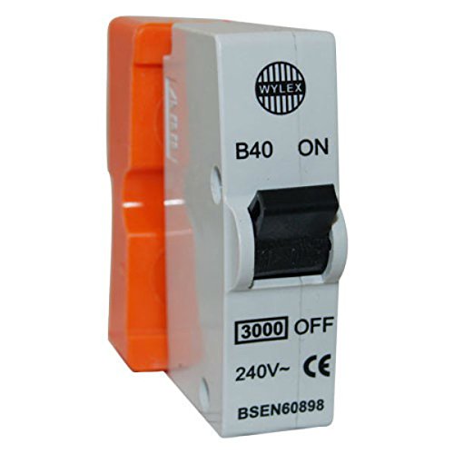 Wylex B40 Miniature Circuit Breaker - Plug In with Carrier - Type B 3kA ...