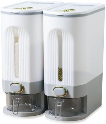Amazon.com - Mifoci 2 Pack Rice Dispenser 22 Lbs Airtight Grain ...