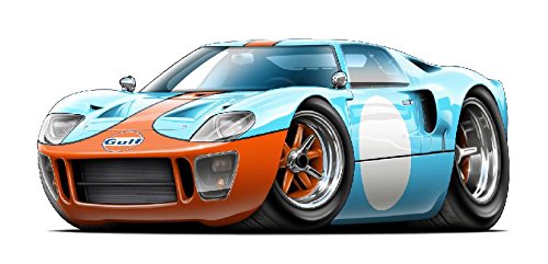 Amazon.com: Supercar GT40 Gulf Car Wall Decal 2ft Long Vintage Old ...