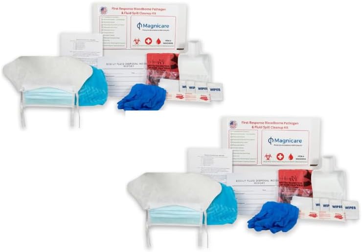 Amazon.com: Bloodborne Pathogen & Vomit Cleanup Kit 2pack- Be OSHA ...