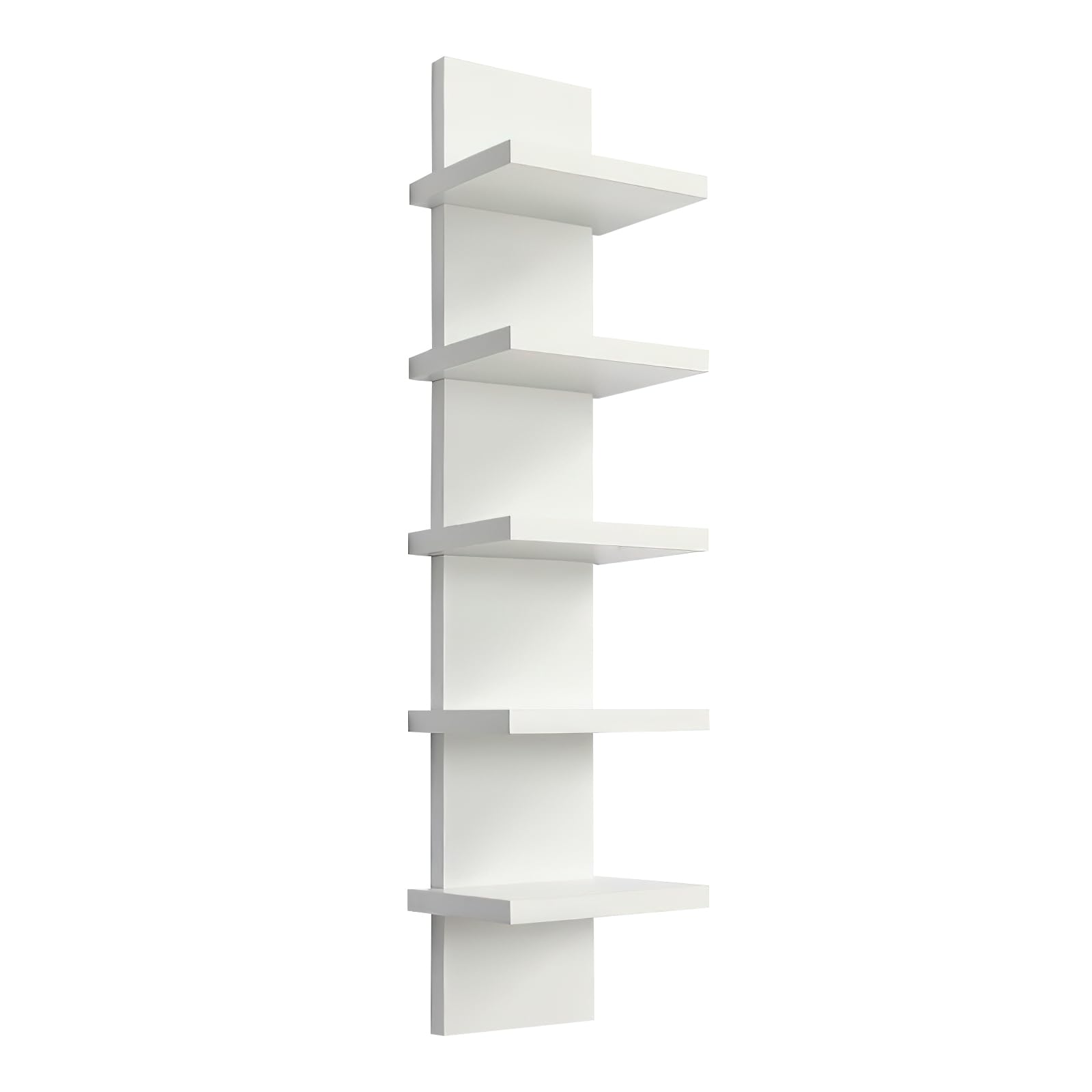 Amazon.com: YEXEXINM 5 Tier Wall Shelf Unit - Narrow Smooth Laminate ...