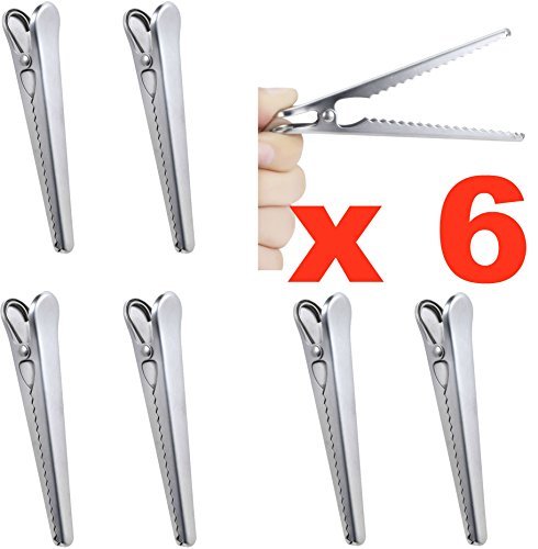 Buy Pro Chef Kitchen Tools Stainless Steel Alligator Chip Bag Clip ...