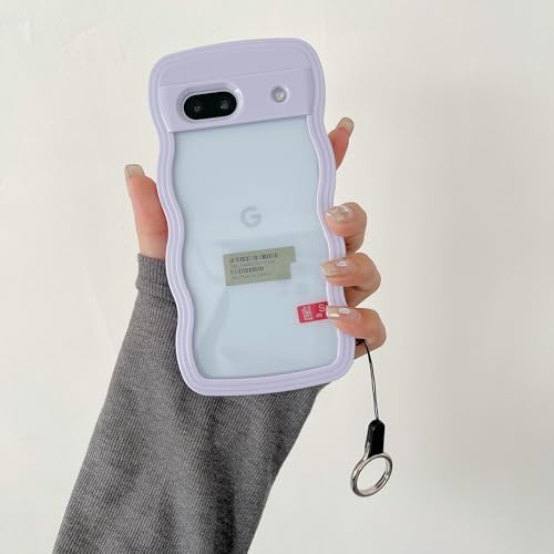 Amazon.co.jp: HILEGENER Google Pixel 8A かわいい ケース 波状フレーム うねうねグーグル ピクセル8A ...