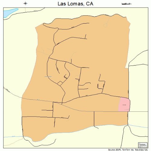 Amazon.com : Large Street & Road Map of Las Lomas, California CA ...