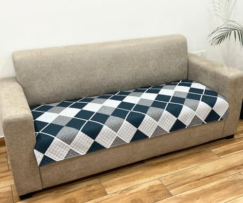ALERMO Printed Sofa seat Cover for 5 Seater with Heavy Antiskid Backing ...