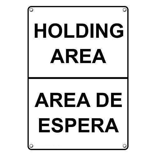 Weatherproof Plastic Vertical Holding Area Area De Espera Sign with ...