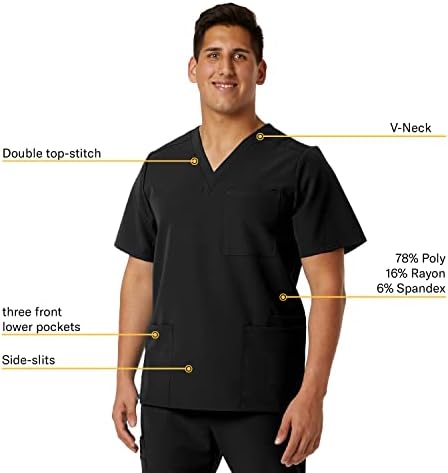 Amazon.com: SPECTRUM UNIFORMS Wynd Men's Scrub Top Medical Uniform V ...