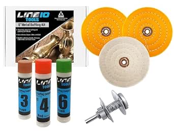 LINE10 Tools Metal Buffing Polishing Kit for Drill - Gold, Silver ...