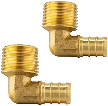 Amazon.com: 2 Pieces XFITTING 1/2" Pex x 1/2" Male NPT Threaded Elbow ...