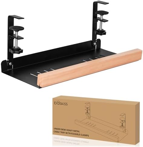 Amazon.com: Under Desk Cable Management Tray, 15.5 inches Under Desk ...