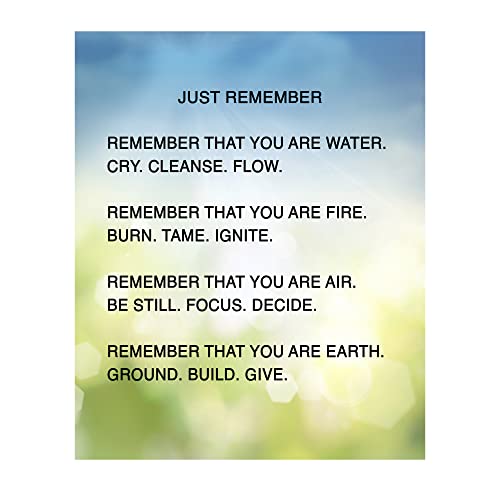 Amazon.com: Just Remember - Inspirational Wall Art Print 8x10 Unframed ...