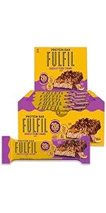 Amazon.com : FULFIL Chocolate Peanut Butter Flavored Protein Bar Made ...