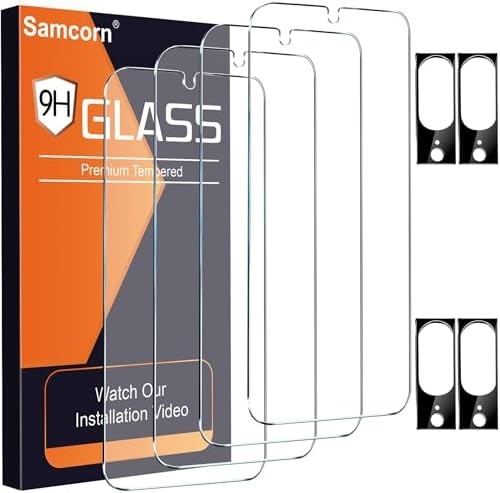 Amazon.com: Samcorn [4+4 Pack] for Google Pixel 8 Screen Protector, 9H ...