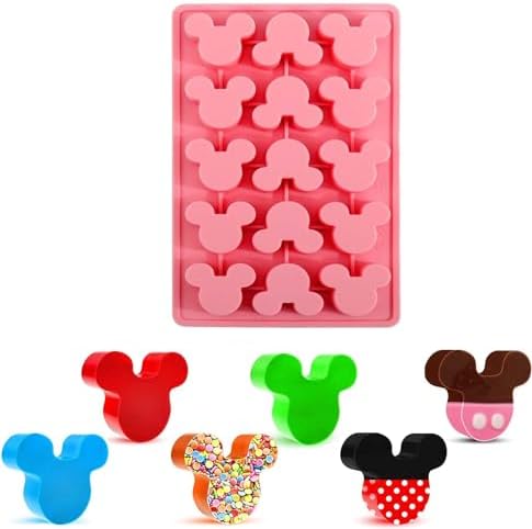 Amazon.com: Mouse Gummy Candy Molds Silicone, 2 Pack 15 Cavity Non ...