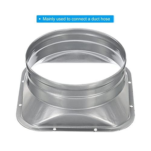 PATIKIL 6 Inch Duct Connector Flange, Metal Straight Pipe Flange Square ...